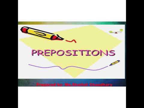 PREPOSITION AND THEIR TYPES GRADE-5
