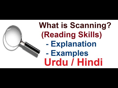 What is Scanning? |Reading Strategy| Urdu / Hindi