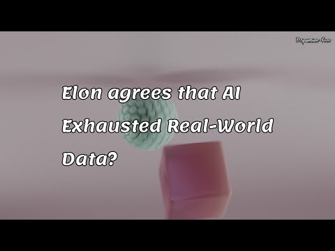 🤔 Elon agrees that AI Exhausted Real-World Data? #AI #Innovation #news