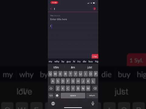 Biddy demonstrates: Here is a screen cast of my favourite rhyming app called “Rhymers Block.”
