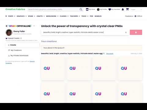 New ai Crystalline the new transparent png cf spark creative fabrica AI design creator for designers