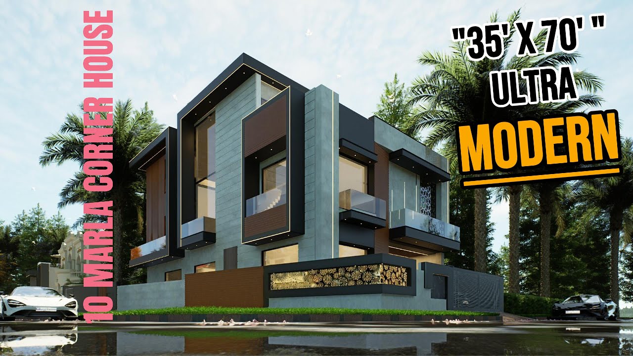 10 Marla Ultra Modern Corner House | 35x70 Contemporary Design