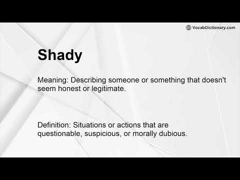 Shady Meaning