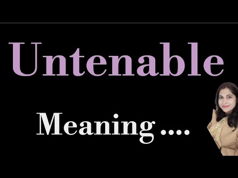 Untenable meaning l meaning of untenable l untenable ka matlab Hindi mein kya hota hai l vocabulary