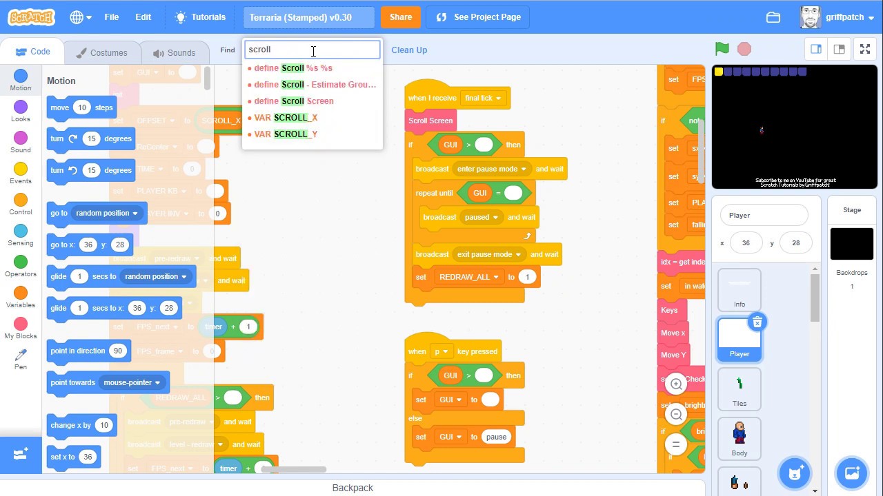Scratch 3 Dev Tools Browser Extension by griffpatch