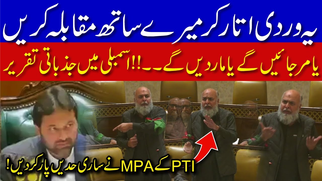 PTI MPA Shahid Raza Kotla Fiery Speech in Punjab Assembly