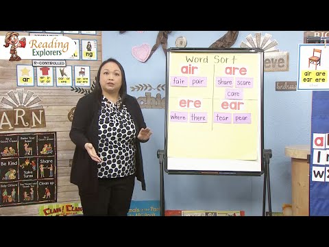 2-328: Word Sort with 'air' 'are' 'ere' and 'ear'