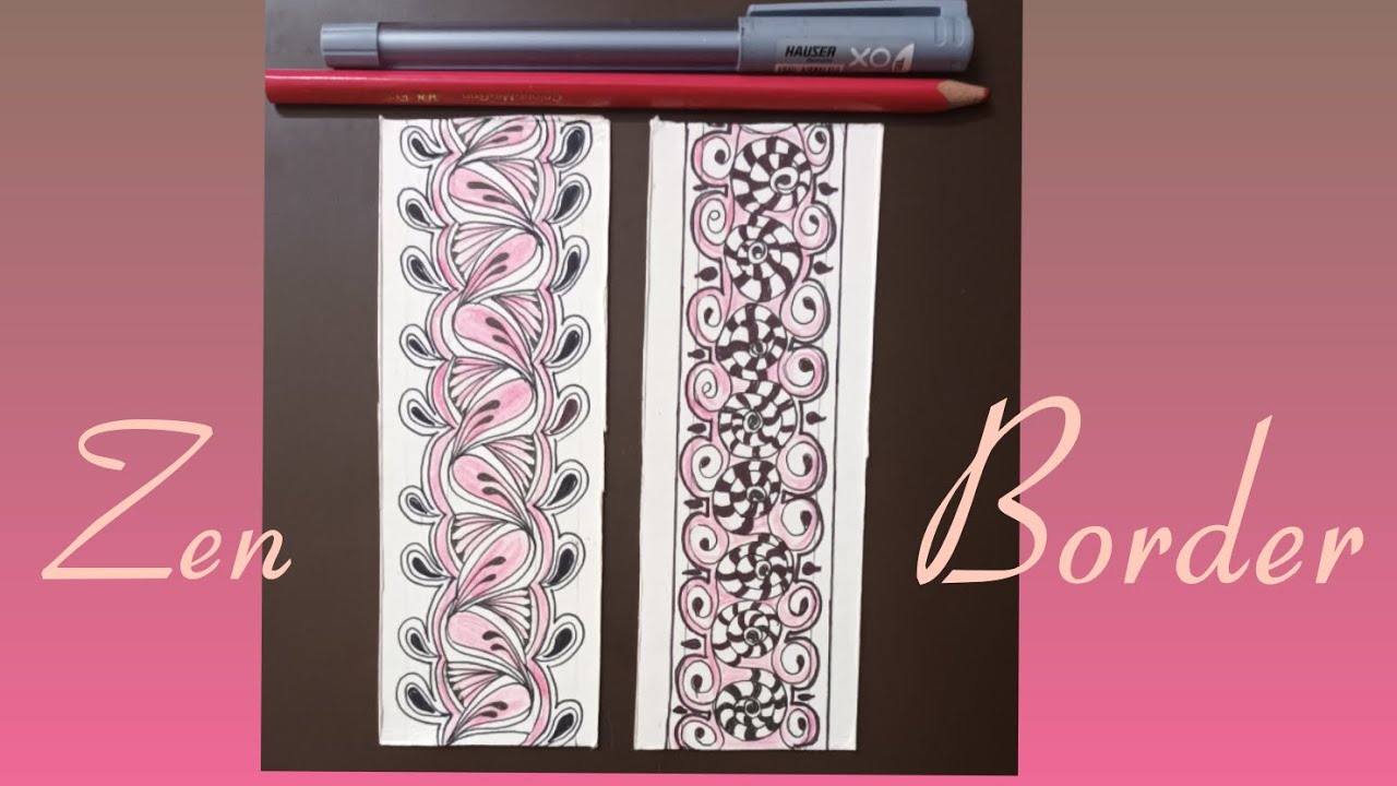 Zentangle border// border Pattern// Zentangle For beginners