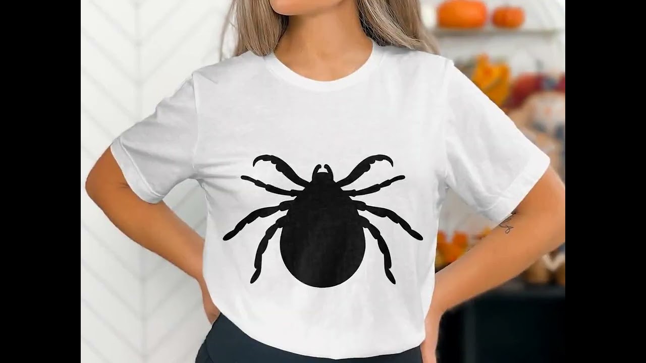 Tick Silhouette SVG, Insect Clipart, Parasitic Bug Vector, Digital Cut File