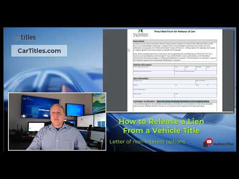 How to release a car title lien