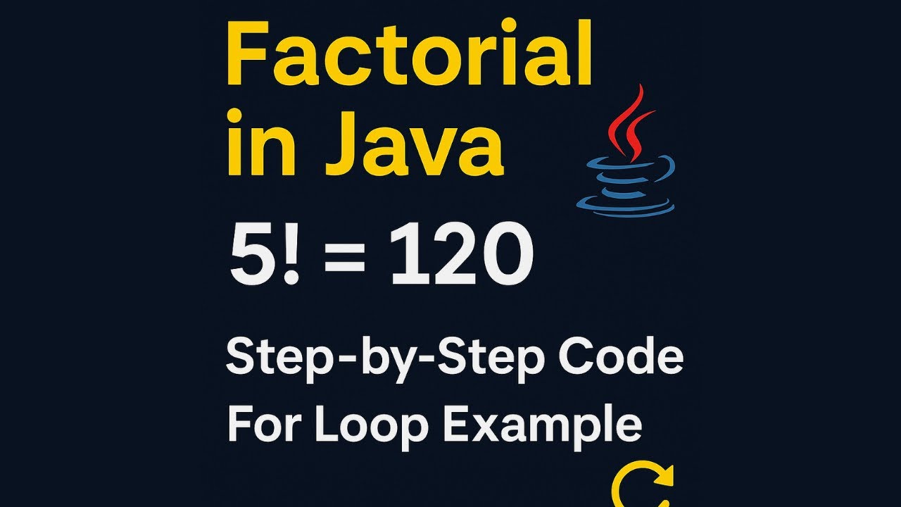 Java Program to Find Factorial of a Number | Factorial Using For Loop in Java