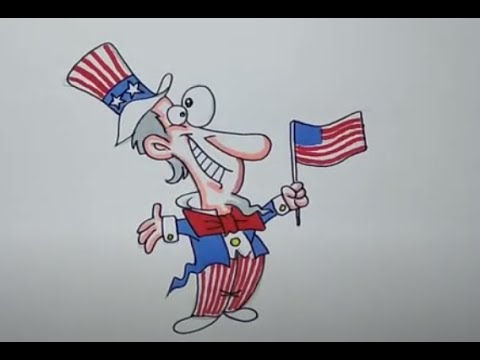 How To Draw Cartoon Uncle Sam Step by Step