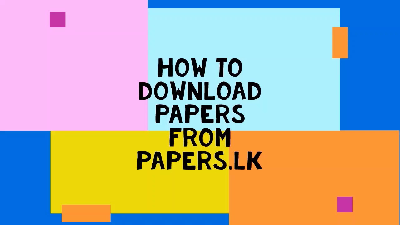 How to download a Paper/ PDF file from Papers.lk