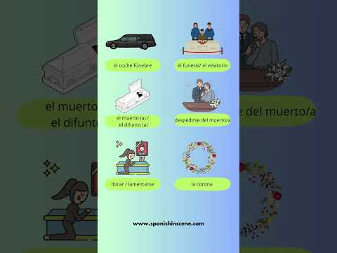 👉 Vocabulary related to funeral in Spanish, part 1 - El funeral #learningspanish #spanishvocabulary🌹