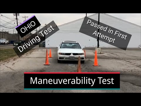 How to pass Maneuverability Test Ohio | Ohio Maneuverability Test | Driver license Test |