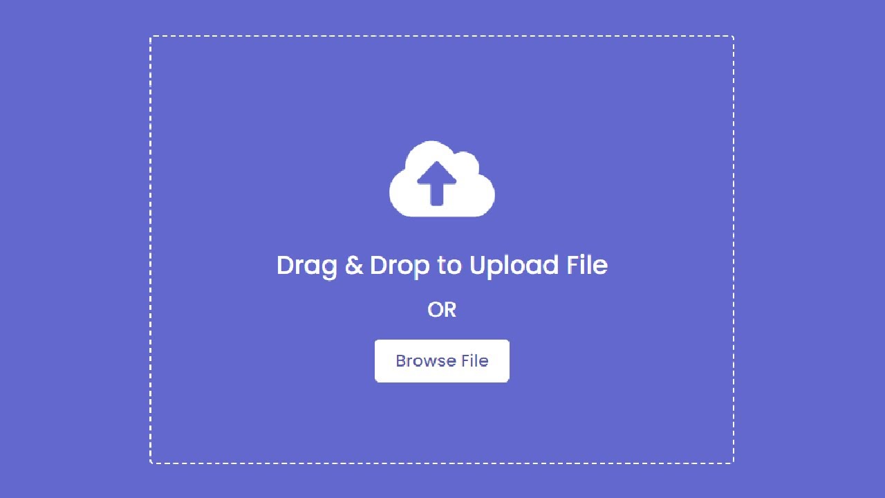How to make Drag and Drop File Upload using JavaScript and PHP