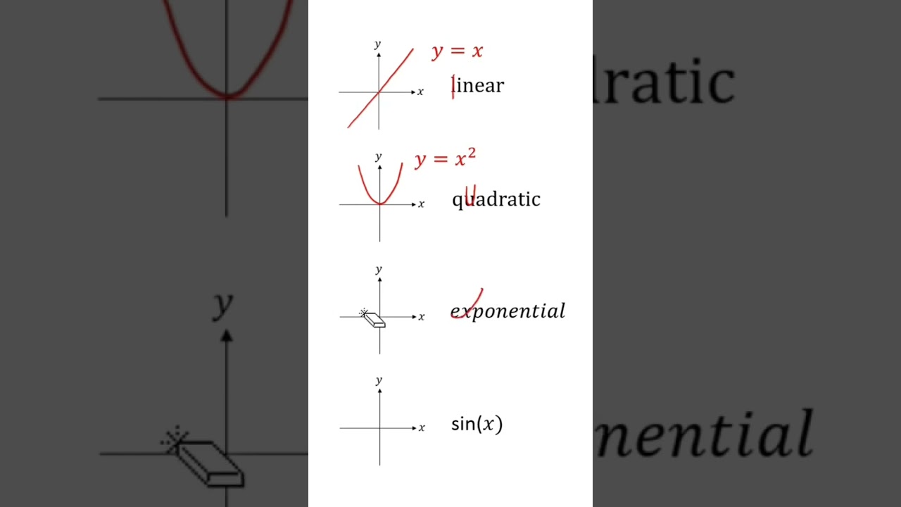 Different types of Graphs 🤓 linear equations, quadratic equations, exponential form,sine and cosine