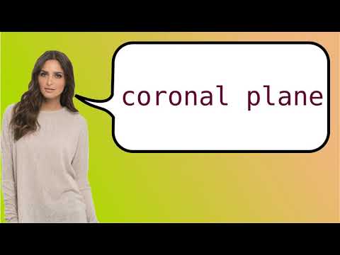 Como dizer 'plano coronal' em ingles?