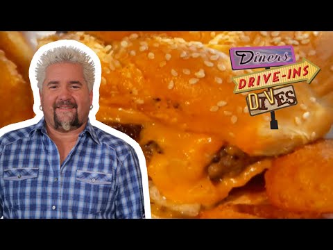Guy Fieri Eats a Cheddar Burger in Chicago (THROWBACK) | Diners, Drive-Ins and Dives | Food Network