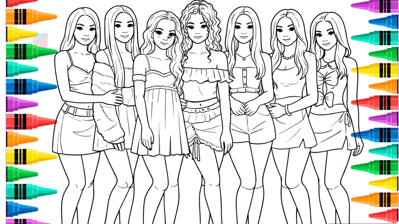 KATSEYE Coloring Pages 🎨 | How to Color KATSEYE Members