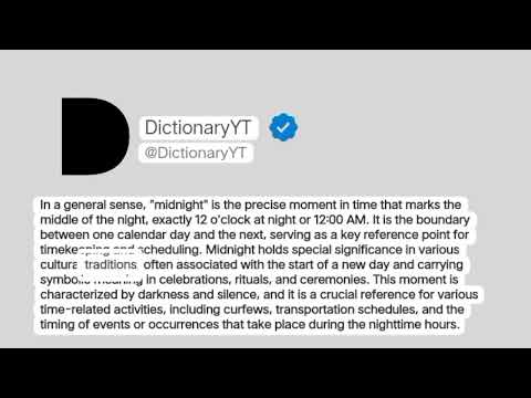 Midnight Meaning in English
