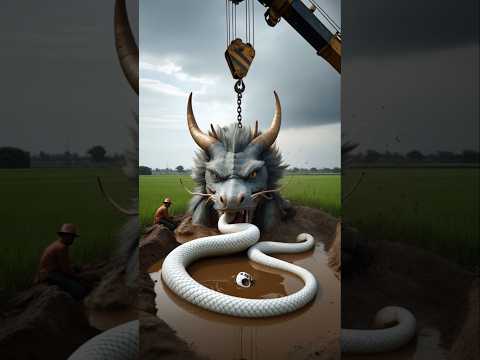 Dragon Covered in Snakes Unleashes Fire 🔥 🔥 #dragon #dragonattack #dinosaur #shorts