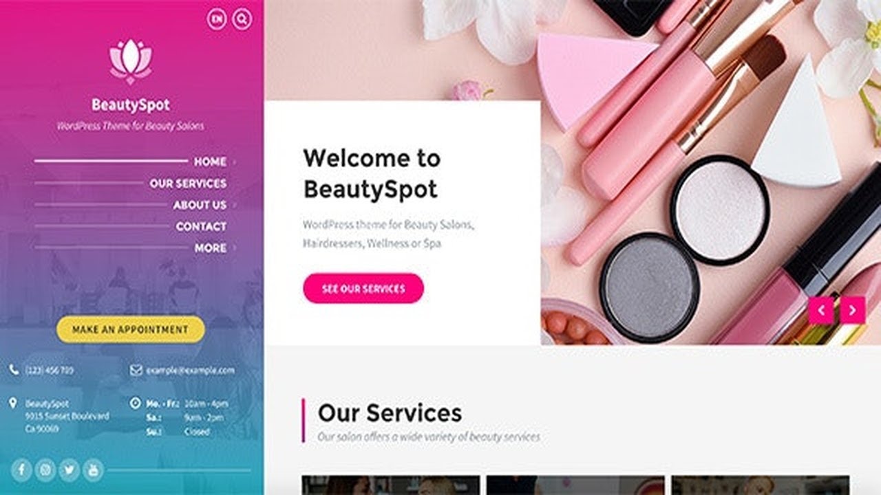 BeautySpot - Beauty Salon WordPress Theme Free Download