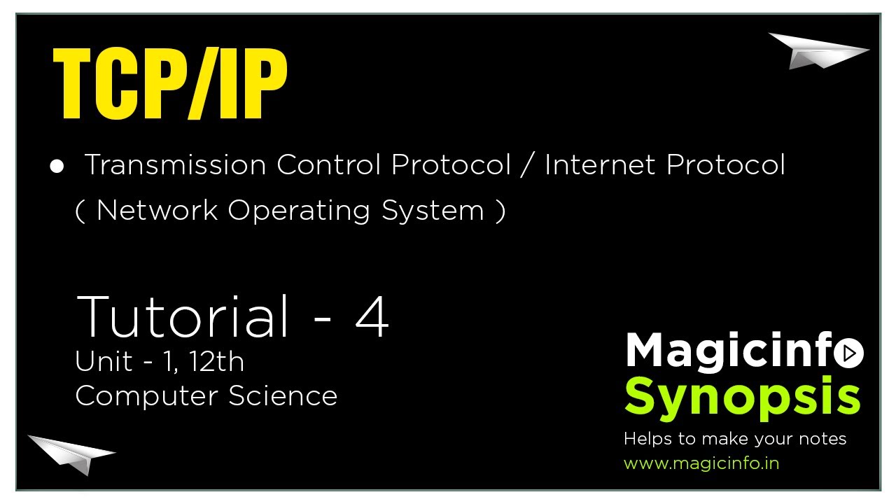 TCP/IP (Transmission Control Protocol/Internet Protocol) | Tutorial-4 | NOS | Unit-1 |12th CS|HPBOSE