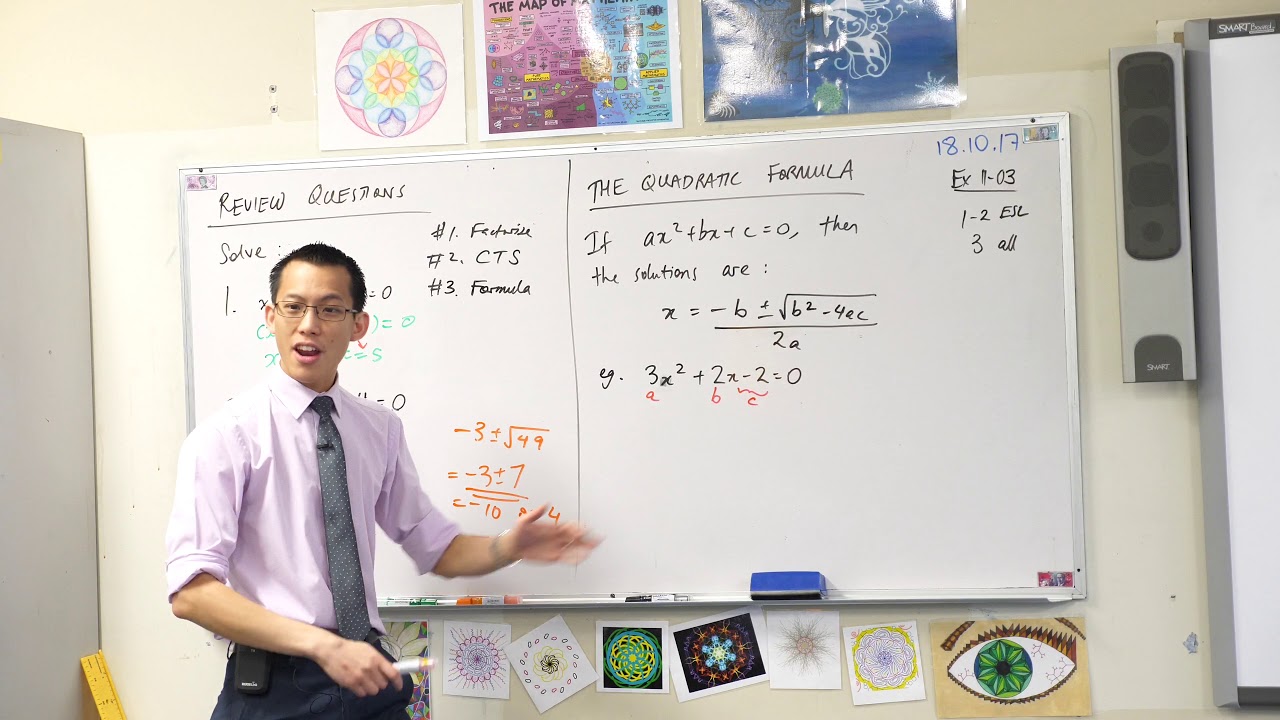 The Quadratic Formula  (Definition & example question)