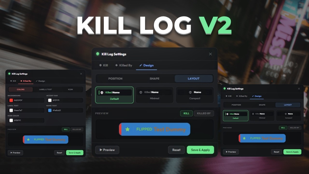 Echo Kill Log V2 | Advanced Kill Log System | Fully Customizable | FiveM Script