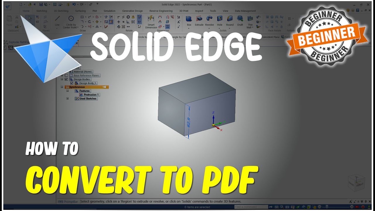 Solid Edge How To Convert To Pdf