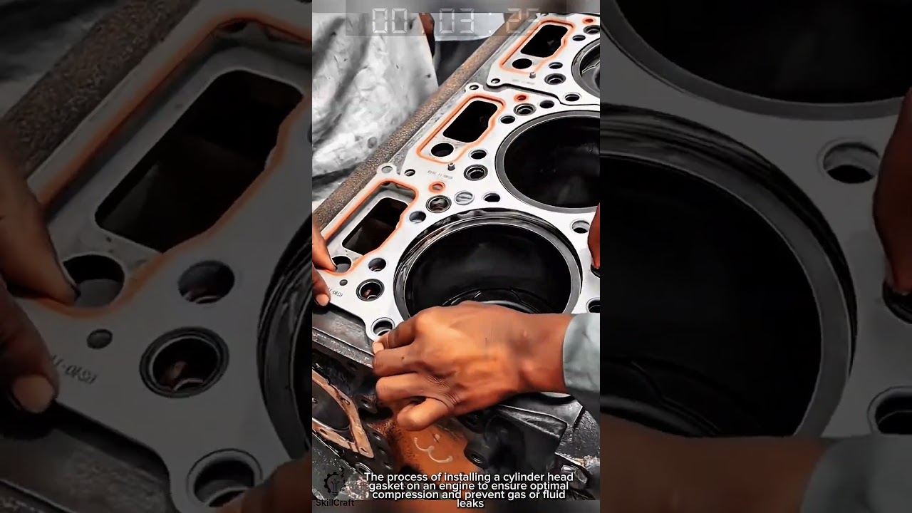 Cylinder head gasket installation tool for precision engine work