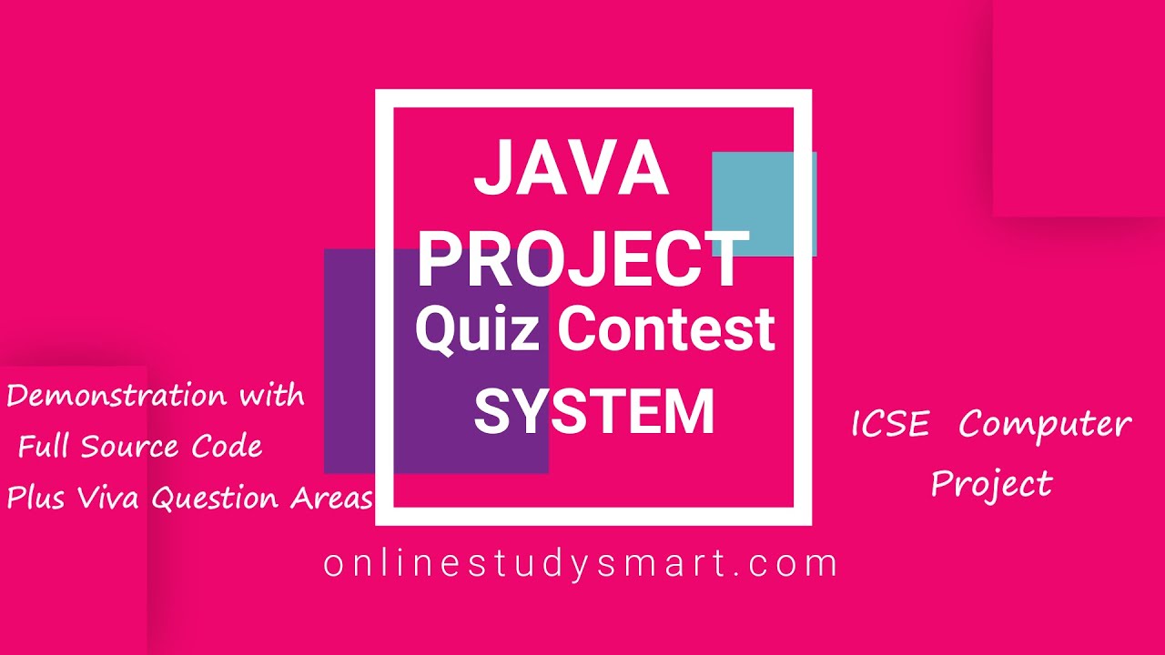 How to create a Quiz Contest Application with Java for Class 10 ICSE Java Project | Full Source Code