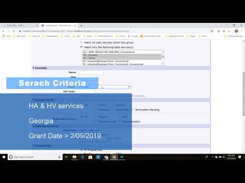 Search FCC Database for Call Sign