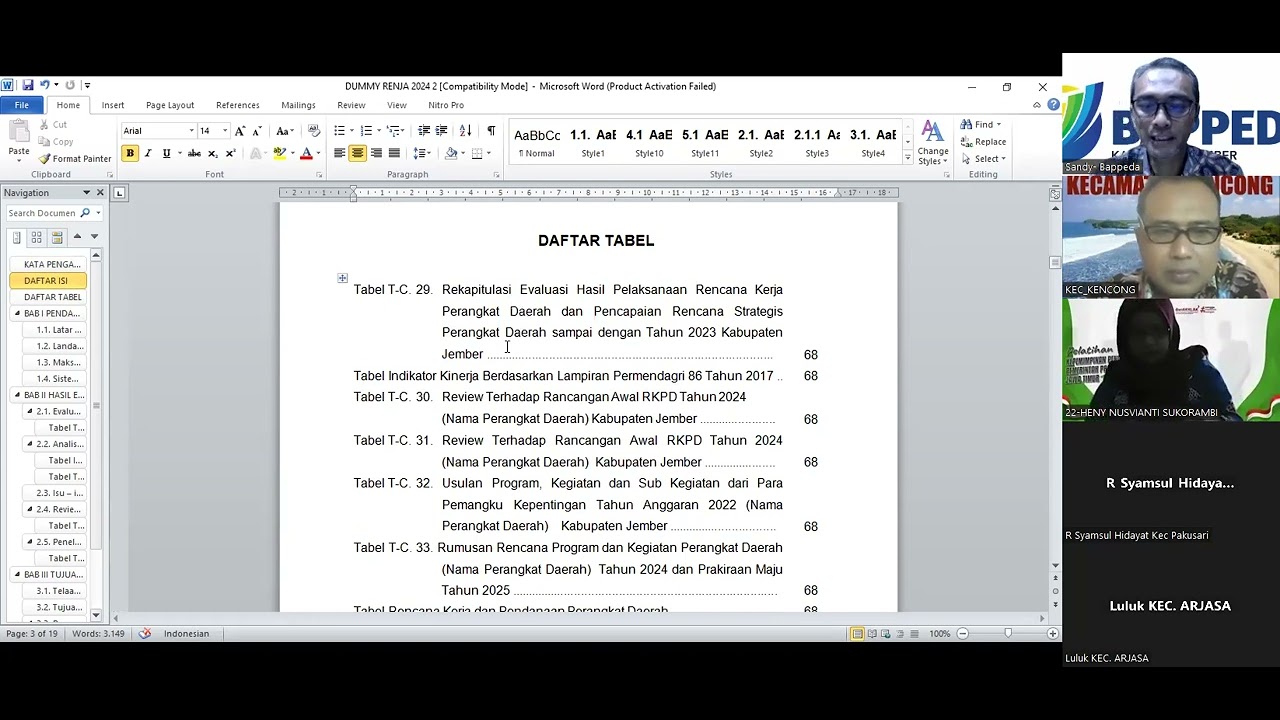 Bimbingan Teknis Penyusunan Renja 2024 dan Perubahan Renja 2023