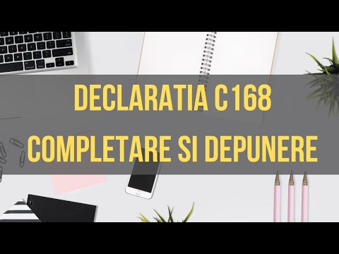 Declaratia C 168 mod completare si inregistrare la ANAF