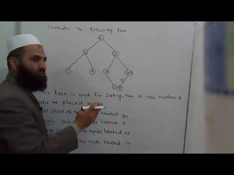 03 Understanding Binary search tree or ordered tree or sorted binary tree by example in Urdu Hindi