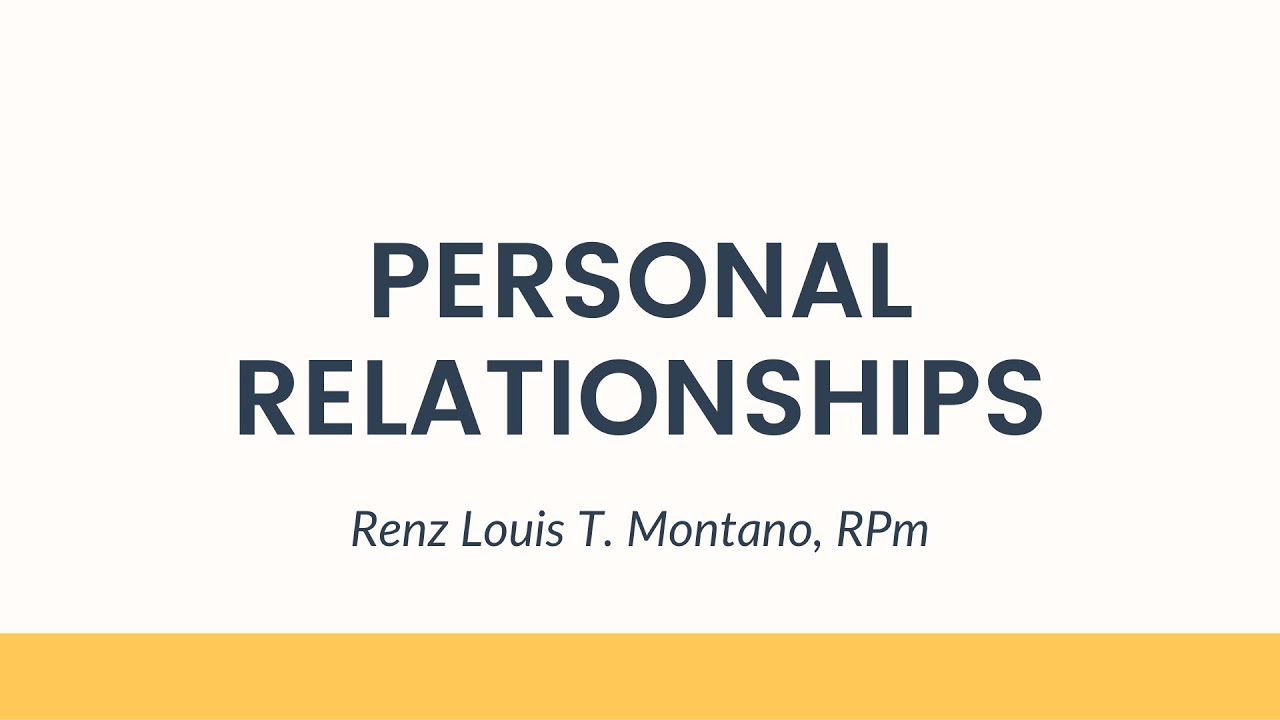 Understanding Personal Relationships: A Guide for Senior High School ...