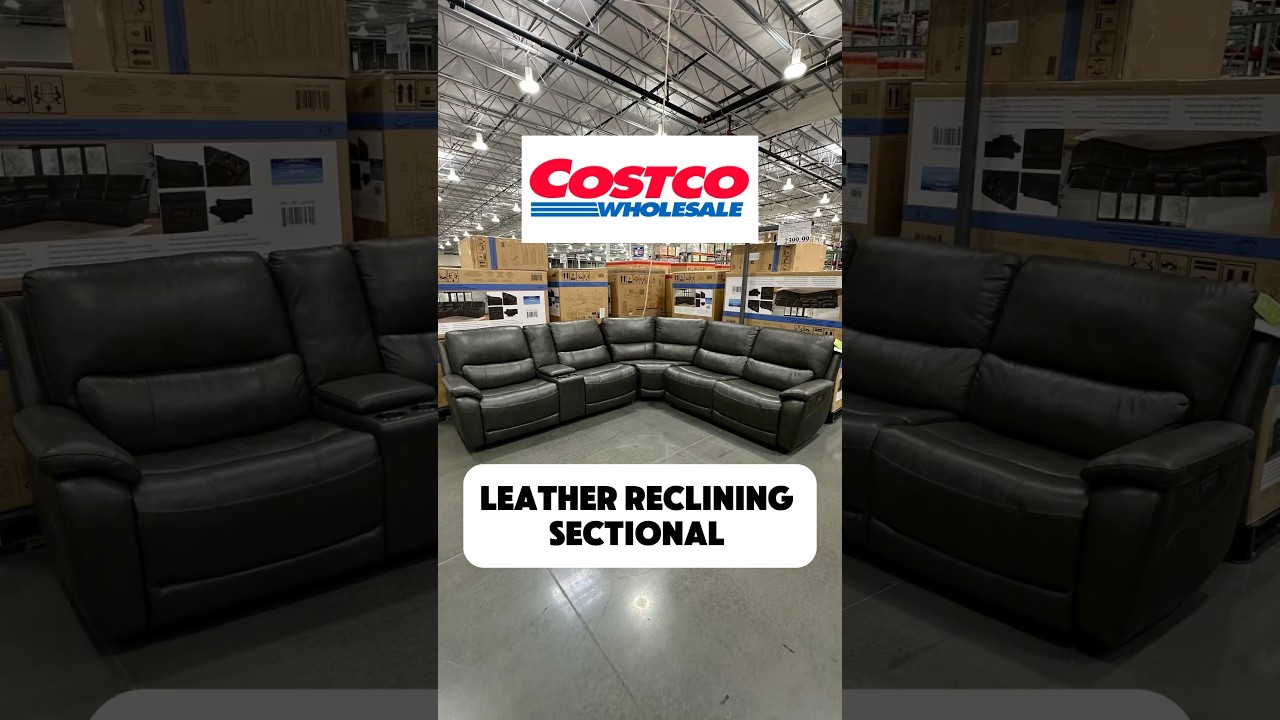 Costco Find July 2024: Leather Power Reclining Sectional #costco #homefurniture #shorts
