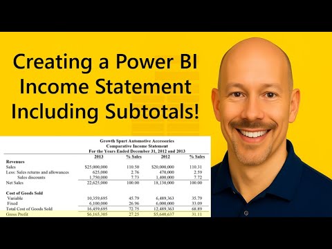 Creating an Income Statement with Subtotals in Power BI