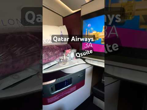 Qatar airways Qsuite Airbus A350 business class with door #qatarairways #qsuite #businessclass #a350