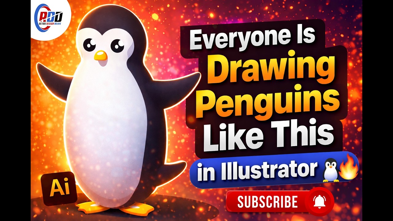 This Penguin Vector Trick Will Blow Your Mind 🤯 | Adobe Illustrator