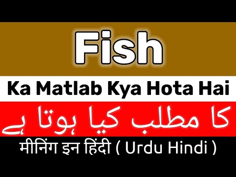 Fish Meaning | Fish Meaning In Urdu | Fish Ka Matlab Kya Hota Hai | Fish Ka Meaning Kya Hai