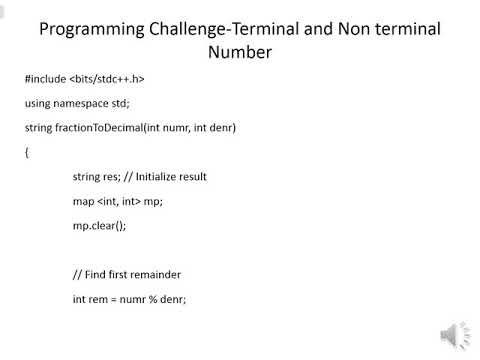 Terminal and non-Terminal program in C++,Terminal and Non terminal numbers ,Competitive Programming