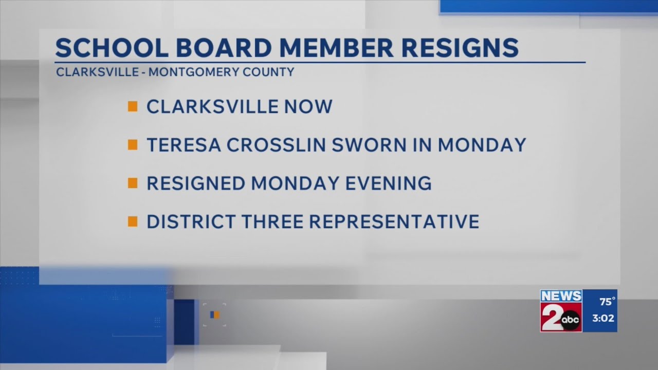 Clarksville-Montgomery County School Board member resigns