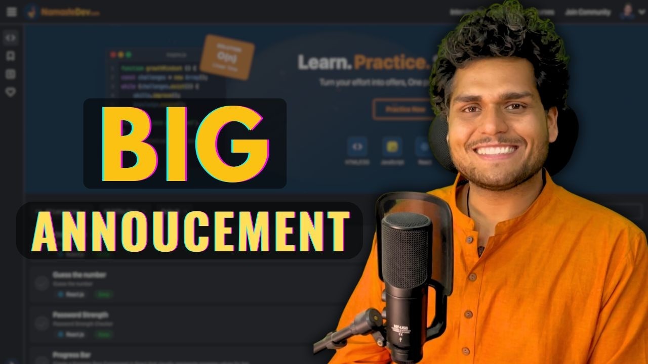Interview Practice Platform - NamasteDev.com | Biggest Launch 🚀