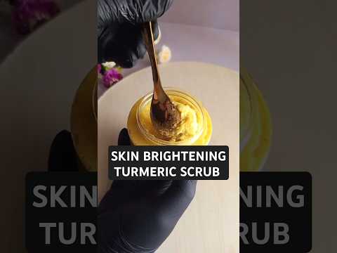 How to make the best turmeric body scrub for skin brightening and skin glow #turmericscrub #skinglow