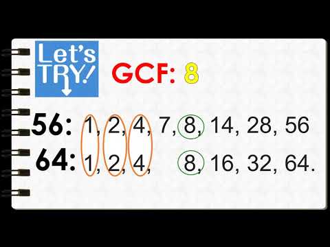 G5 Lesson Greatest Common Factors