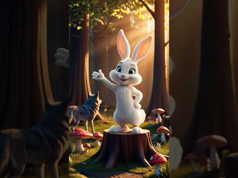 “The Clever Rabbit’s Trick 🐇 #ai #wolf #aistories #animalstories