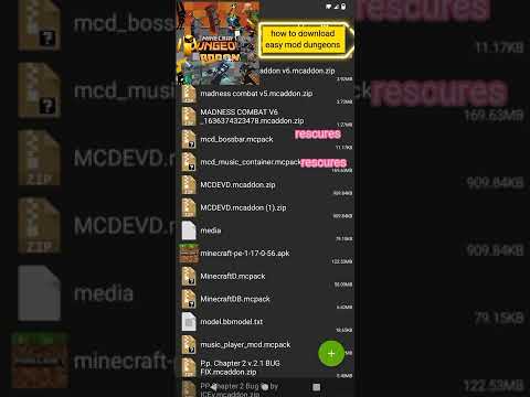 how to download mod Minecraft dungeons by empty